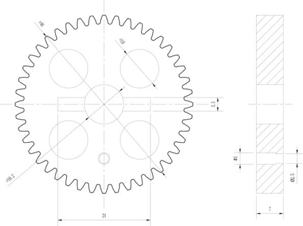 Powdered Metal Spur Gears - BLUE Powder Metallurgy